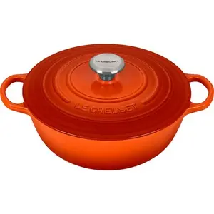 LE CREUSET Signature 7.5-quart Enameled Cast Iron Brazier Orange Tones