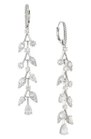 Nadri Olivia Drop Earrings - Rhodium