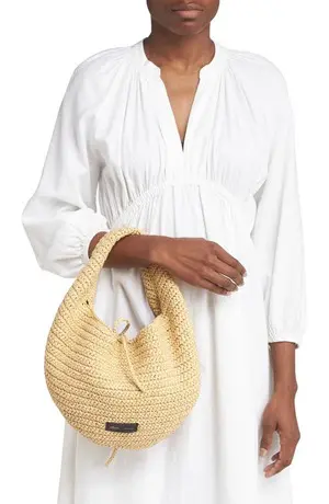Khaite Olivia Raffia Hobo Bag