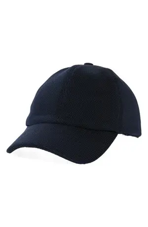 THE ROW Caspian Silk Baseball Cap Dark Navy