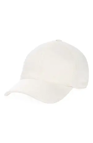THE ROW Caspian Silk Baseball Cap Ivory