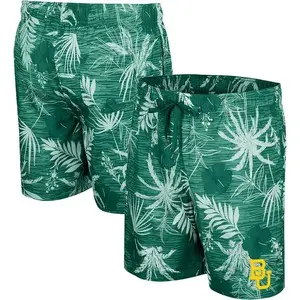 COLOSSEUM Baylor Bears Tropical Print Swim Shorts
