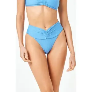 L*Space LSPACE Bardot Ribbed Bikini Bottom Cornflower