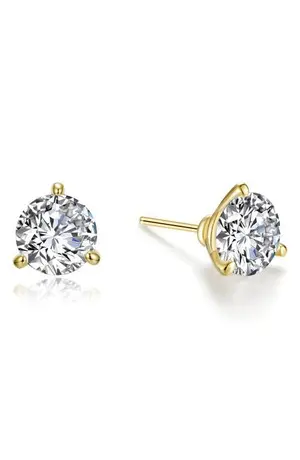 Lafonn Simulated Diamond Stud Earrings - White/gold