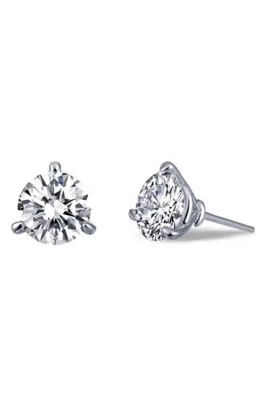 Lafonn Simulated Diamond Stud Earrings - White/silver