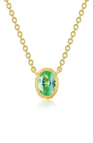 Lafonn Oval Sapphire Pendant Necklace - Green