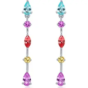 Lafonn Fancy Sapphire Drop Earrings - Assorted