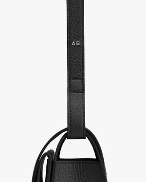 Cuyana Double Moon Italian Leather Saddle Bag - Black