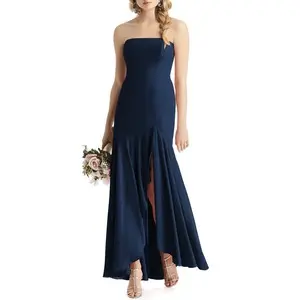 After Six Strapless High-low Matte Chiffon Gown