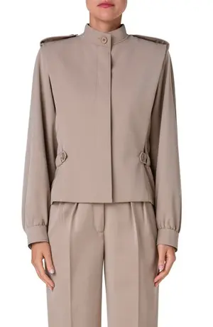 Akris Gregory Virgin Wool Gabardine Jacket - Cardboard