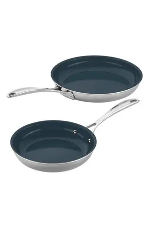 ZWILLING Clad Cfx Ceramic Nonstick Fry Pan 2-piece Set - Stainless Steel