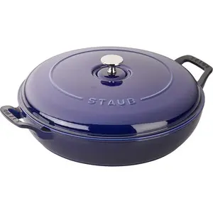 STAUB 3.5-quart Enameled Cast Iron Braiser - Dark Blue
