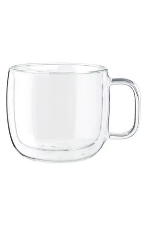 ZWILLING Sorrento Plus Set Of 2 Double Wall Glass Cappuccino Mugs - Clear