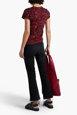 Rag & Bone Snakeprint Cottonjersey Tshirt