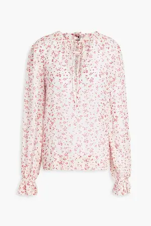 GANNI Floralprint Georgette Blouse