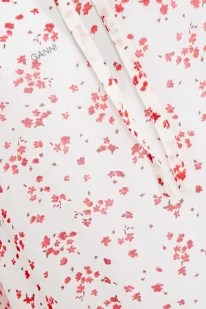GANNI Floralprint Georgette Blouse