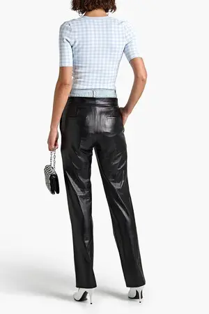 Alexander Wang Gingham Stretchknit Top