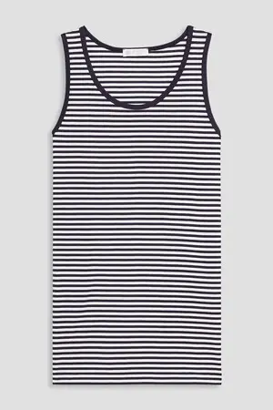Sunspel Striped Cottonjersey Tank - White