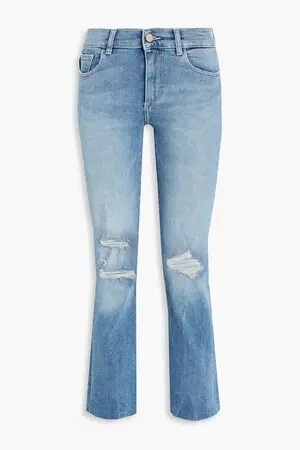 DL1961 Mara Cropped Distressed Midrise Slimleg Jeans