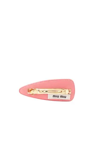 Miu Miu Vernice Hair Clip - Geranio