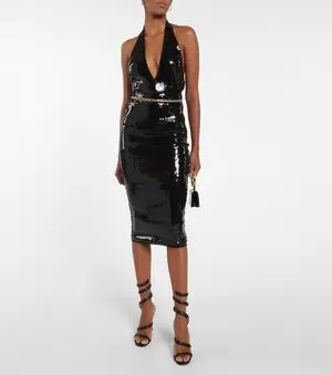 Alexandre Vauthier Sequined Halterneck Bodysuit