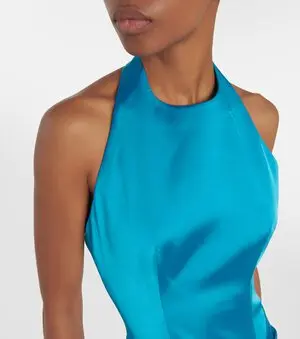 RASARIO Halterneck Draped Gown