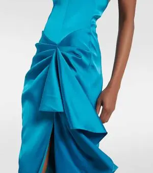RASARIO Halterneck Draped Gown