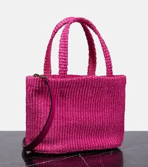 JIMMY CHOO Avenue Small Raffia Tote Bag