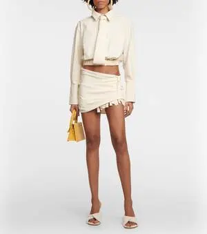 Jacquemus Artichaut Ruffled Miniskirt - White