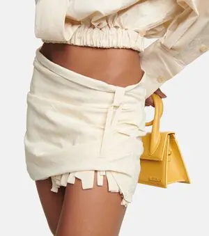 Jacquemus Artichaut Ruffled Miniskirt - White