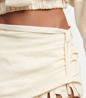 Jacquemus Artichaut Ruffled Miniskirt - White