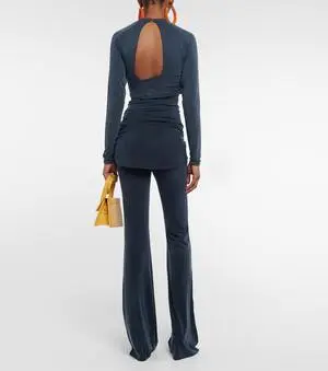Jacquemus Le Pantalon Espelho Flared Pants - Blue