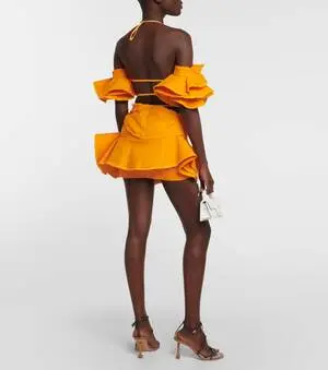 Jacquemus La Brassière Artichaut Cotton Crop Top - Orange