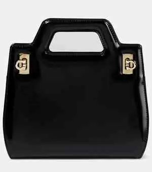 FERRAGAMO Wanda Mini Leather Tote
