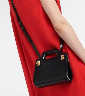FERRAGAMO Wanda Mini Leather Tote