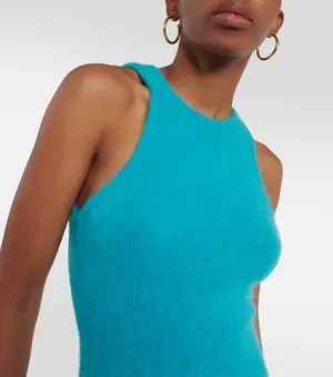 GANNI Alpaca And Wool-blend Mini Dress