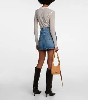 Y/project Cut-out Denim Miniskirt