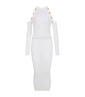 Balmain Knit Cut-out Midi Dress