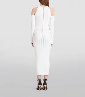 Balmain Knit Cut-out Midi Dress