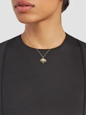 SYDNEY EVAN 14k Yellow & 0.18 Tcw Diamonds Evil Eye Necklace
