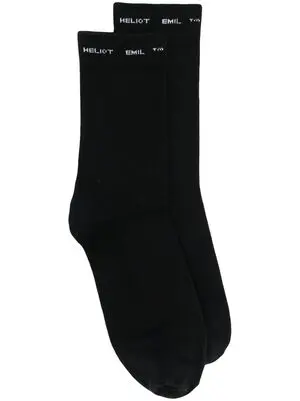 HELIOT EMIL Intarsia-logo Knit Socks