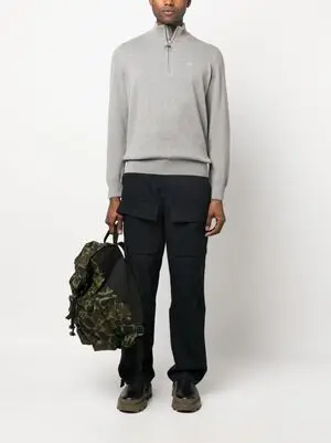 Barbour Embroidered-logo High-neck Jumper - Grey