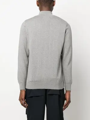 Barbour Embroidered-logo High-neck Jumper - Grey