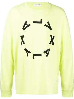 1017 Alyx 9sm Logo-print Long-sleeve T-shirt - Yellow