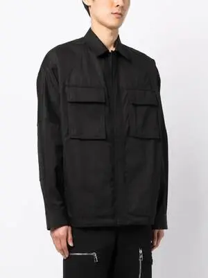 JUUN.J Classic-collar Concealed-fastening Shirt Jacket