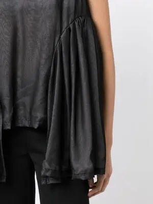 Comme Des Garçons Draped Sleeveless Blouse