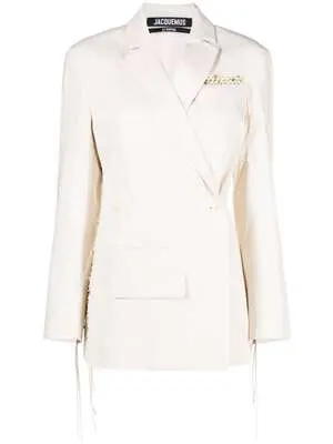 Jacquemus La Veste Tibau Brodée Blazer - Neutrals