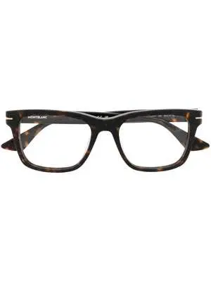 Montblanc Tortoiseshell Square-frame Glasses