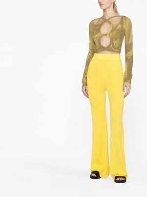 Remain Birger Christensen High-waisted Knitted Trousers - Yellow