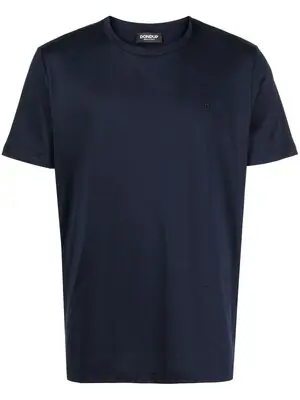 DONDUP Round-neck Cotton T-shirt - Blue